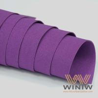 China No Fading Purple Color Shoe Lining Leather Microfiber Material for sale