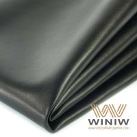 China Premium Quality Black Synthetic Microfiber PVC Leather Material For Shoes for sale