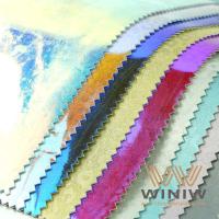 China Fashinable Microfiber Leather Shoes Upper Material With Shiny Colors for sale