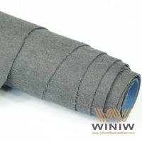 China Tightly Glued PU Syn Microfiber Leather Upper Material For Shoes Making Industry for sale