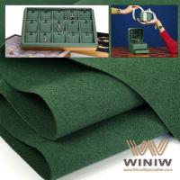China Odourless Faux Suede Vinyl Leather Show Case Making Material for sale