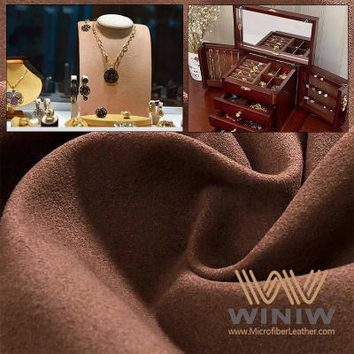 China Water Resistant Microfiber Suede Vegan Leather For Jewelry Box for sale