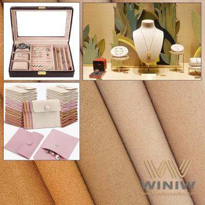 China DMF Free Suedette Fabric Vinyl Leather Material For Show Case for sale