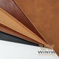 China Fake Leather Fabric Polyurethane Leather  Labels Making Material for sale