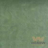China Vintage Blue Faux Leather PU Leather Polyethylene Leather For Labels for sale