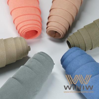 China 1.2mm Microfiber Suede Leather PU Upper Material Shoes Leather for sale