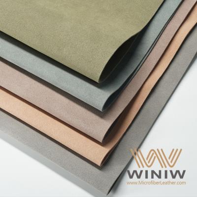 China 2.4mm Artificial Leather Microfiber PU Synthetic Suede Fabric For Shoes for sale