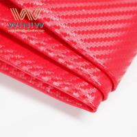 China Red Carbon Fiber Artificial Leather Cloth Ice Hockey Gloves Leather for sale