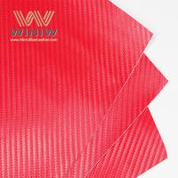 China Carbon Fiber Faux Leather Fashion Fabric Material For Ice Hockey Gloves for sale