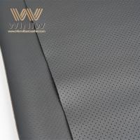 China 1.2mm Black Perforated micro leather Car Door Upholstery Fabric Material for sale