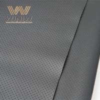 China 1.2mm Black Perforated micro leather Car Door Upholstery Fabric Material for sale