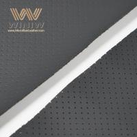 China Black Perforated Micro Fiber Faux Leather Automotive Upholstery Fabric for sale