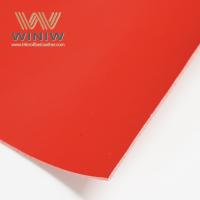 China 1.2mm Red Micro Fiber Synthetic Leather Seats Making Material In Car for sale