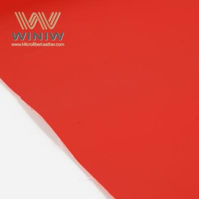 China 1.2mm Red Micro Fiber Synthetic Leather Seats Making Material In Car for sale