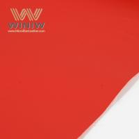 China 1.2mm Red Micro Fiber Synthetic Leather Seats Making Material In Car for sale