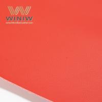 China Red Micro fiber Faux Vegan Leather Upholstery Fabric For Cars for sale