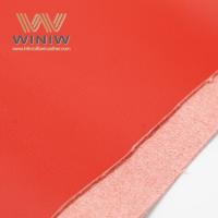 China Red Microfiber PU Faux Leather For Car Interior for sale