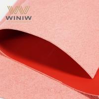 China Red Micro Synthetic Car Leather PU Material Upholstery Fabric for sale