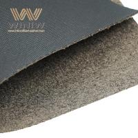 China 2mm Black Micro Fiber PU Coated Leather Safety Shoes Material for sale