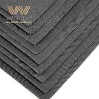 China Black Microfiber Artificial Leather Material Safety Footwear Making Leather for sale