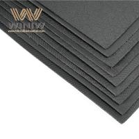 China Black Microfiber Artificial Leather Material Safety Footwear Making Leather for sale