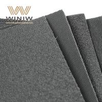 China Black Faux Microfiber Leather Upper Material For Safety Shoes for sale