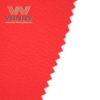 China 1.2mm Red Micro Fiber Synthetic Leather Car Upholstery Material for sale