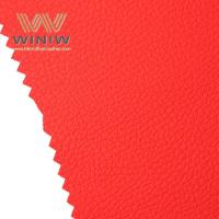 China Red Micro PU Material Car Leather Trim Fabric For Seat Covers for sale