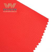 China Red Micro PU Material Car Leather Trim Fabric For Seat Covers for sale