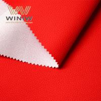 China Red Micro PU Auto Leather Interiors Seat Fabric Material for sale