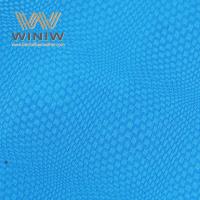 China 1.4mm Blue Micro Artificial PU Leather Fabric For Shoes Upper for sale