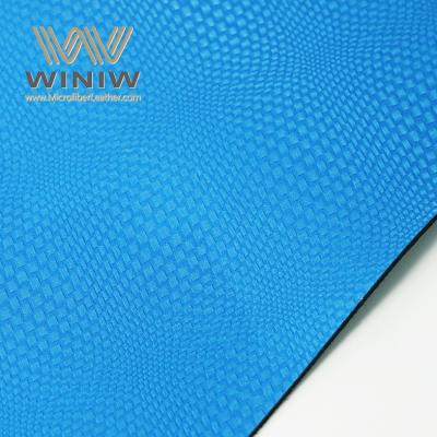 China 0.8mm Blue Micro PU Upper Material Vegan Leather In Shoes Making for sale