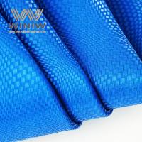 China 1.4mm Blue Micro Fiber PU Coated Leather Shoes Upper Material for sale