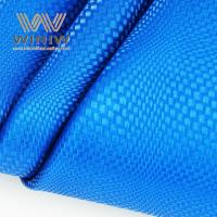 China 1.4mm Blue Micro Fiber PU Coated Leather Shoes Upper Material for sale