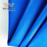 China Blue Microfiber Upper Making Fabric Material For Daily Shoes for sale