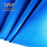 China Blue Microfiber Upper Making Fabric Material For Daily Shoes for sale