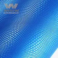 China Blue Recycled Micro Leather Artificial Leather Fabric Material For Shoes Upper for sale