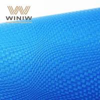 China 1.4mm Blue Micro Fiber Synthetic Leather PU Material Shoes Upper Material for sale