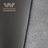 China Smooth Black Color Car Trim Fabric Material Upholstery Leather for sale