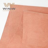 China Orange Micro Suede Vegan Fabric Synthetic Suede Leather Sofa Material for sale