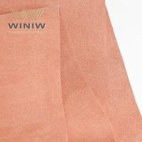 China Orange Micro Suede Vegan Fabric Synthetic Suede Leather Sofa Material for sale
