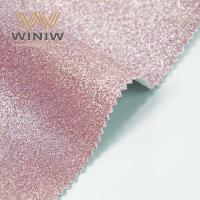 China 1.2mm Glitter Microfiber Leatherette Fabric Bags Leather Material for sale