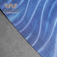China Purple Color Vegan Leather Fabric Micro Fiber Upper Fabric For Bags for sale