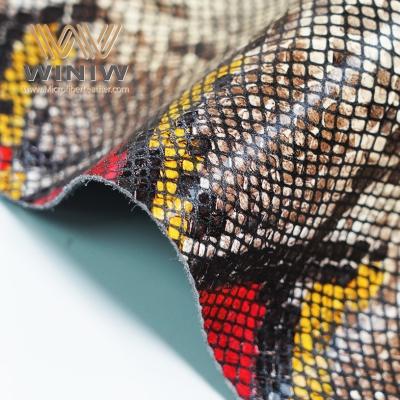 China Abrasion Resistant Micro PU Leather Faux Leather Vegan Upper Fabric In Bags for sale