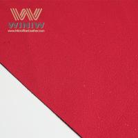 China Red Microfiber Suede Synthetic Suede Leather Vegan Fabric For Gloves for sale