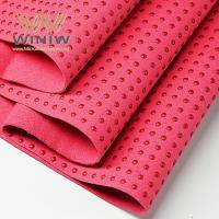 China Red Doted Ultra Suede Micro Fiber Suede PU Imtation Suede Leather For Making Gloves for sale