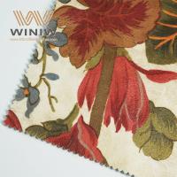 China Flower Pattern Micro Fiber PU Imtation Leather Sofa Cover Fabric Material for sale