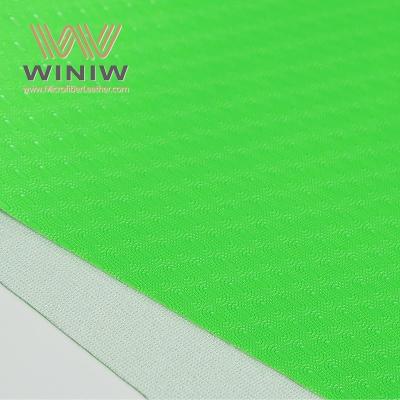 China Green Color Micro Fiber Leather Vegan Materials Artificial Leather For Soccer for sale