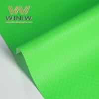 China Green Color Micro Fiber Leather Vegan Materials Artificial Leather For Soccer for sale
