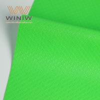 China Green Color Micro Fiber Leather Vegan Materials Artificial Leather For Soccer for sale